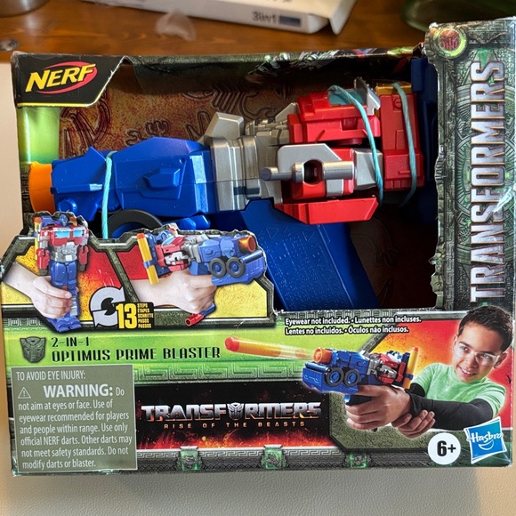 Nerf | Toys | Nerf Transformers Optimus Prime Blaster Red Blue And Gray ...
